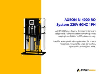 Commercial Reverse Osmosis Systems | AXEON Supply | PPTX
