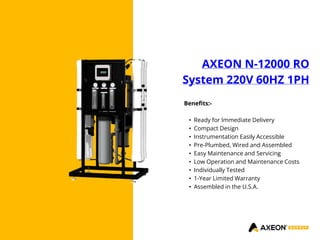Commercial Reverse Osmosis Systems | AXEON Supply | PPTX