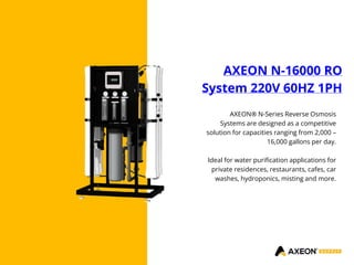 Commercial Reverse Osmosis Systems | AXEON Supply | PPTX