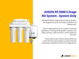 Commercial Reverse Osmosis Systems | AXEON Supply | PPTX