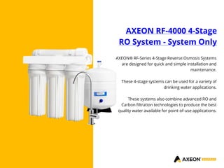 Commercial Reverse Osmosis Systems | AXEON Supply | PPTX