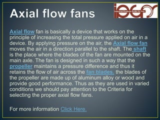 Axial flow fans | PPTX