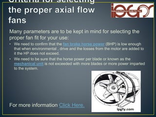 Axial flow fans | PPT