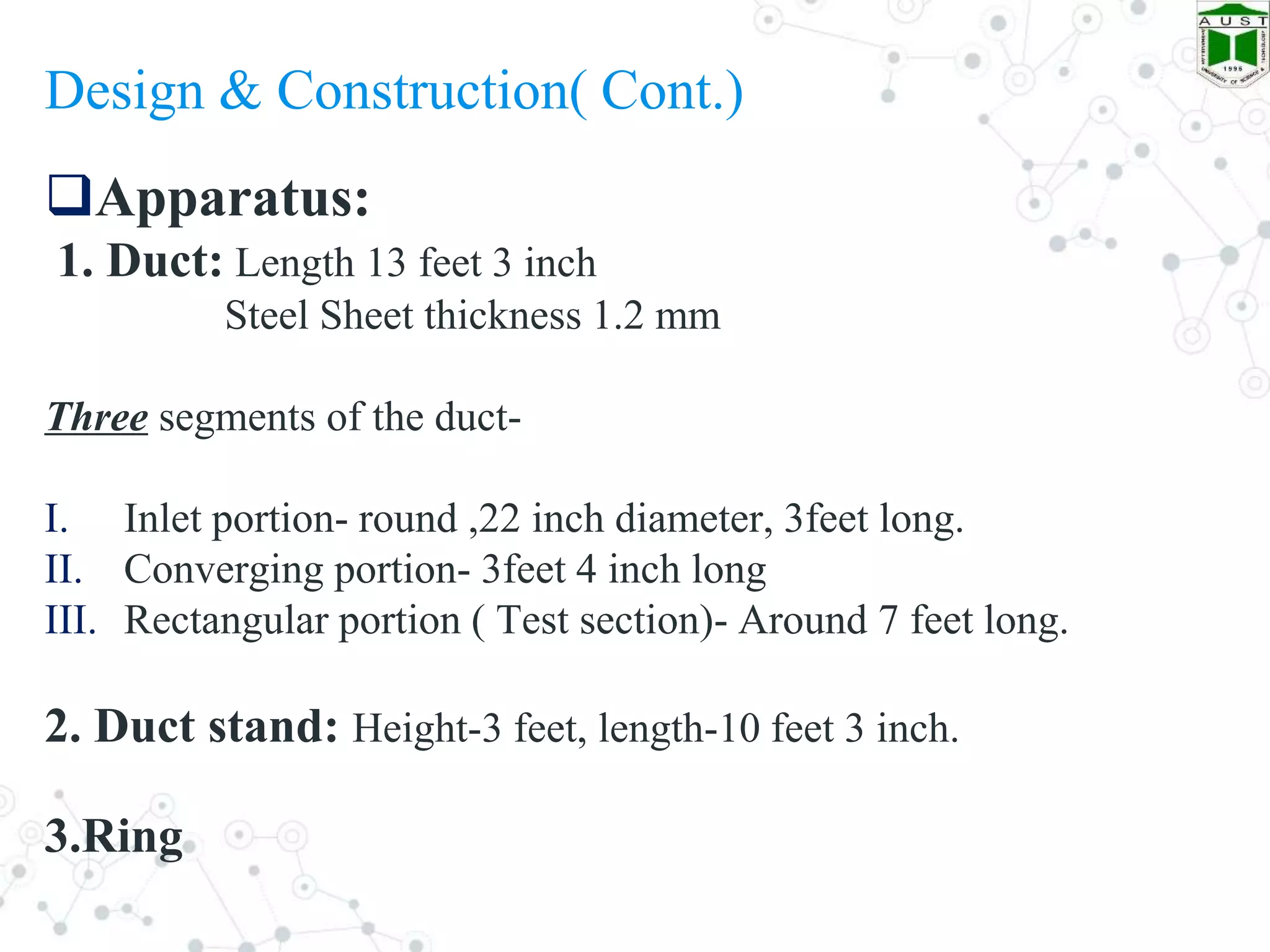 Axial flow fan testing rig | PPTX