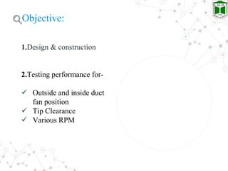 Axial flow fan testing rig | PPTX