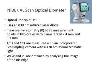 Optical and Non-optical Methods of Measuring Axial Length of Eye | PPTX