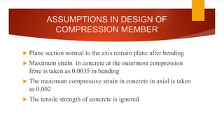 Axially loaded columns | PPTX