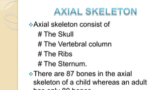 AXIAL SKELETON PPT by 4th year bsc nursing | PPTX