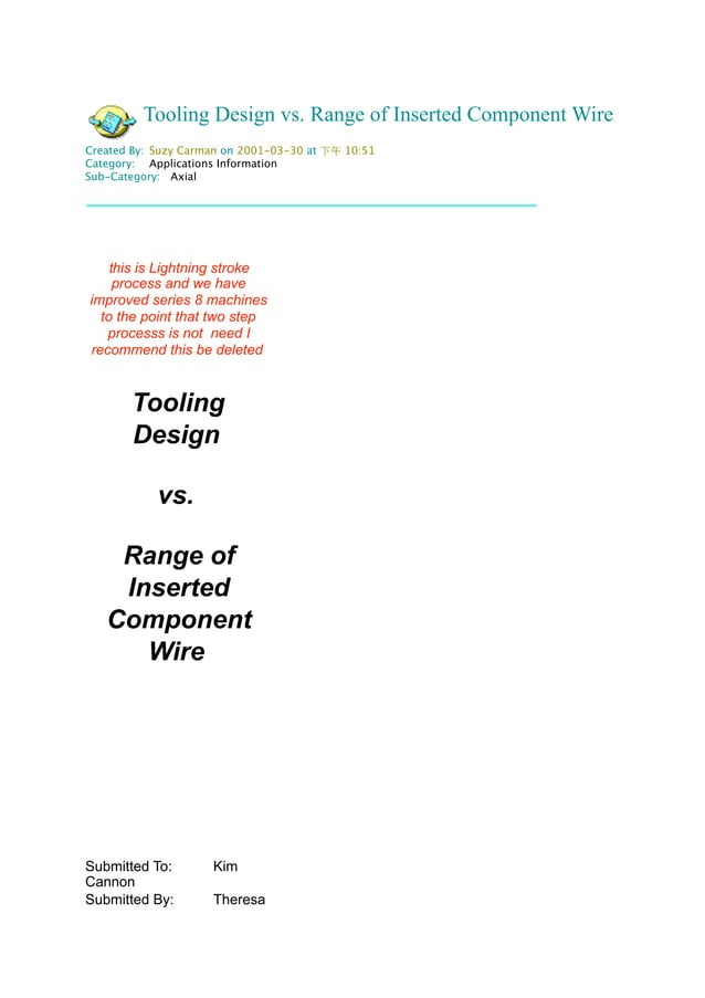 Axial Insertion machine tooling design for PCB assembly | PDF | Physics ...