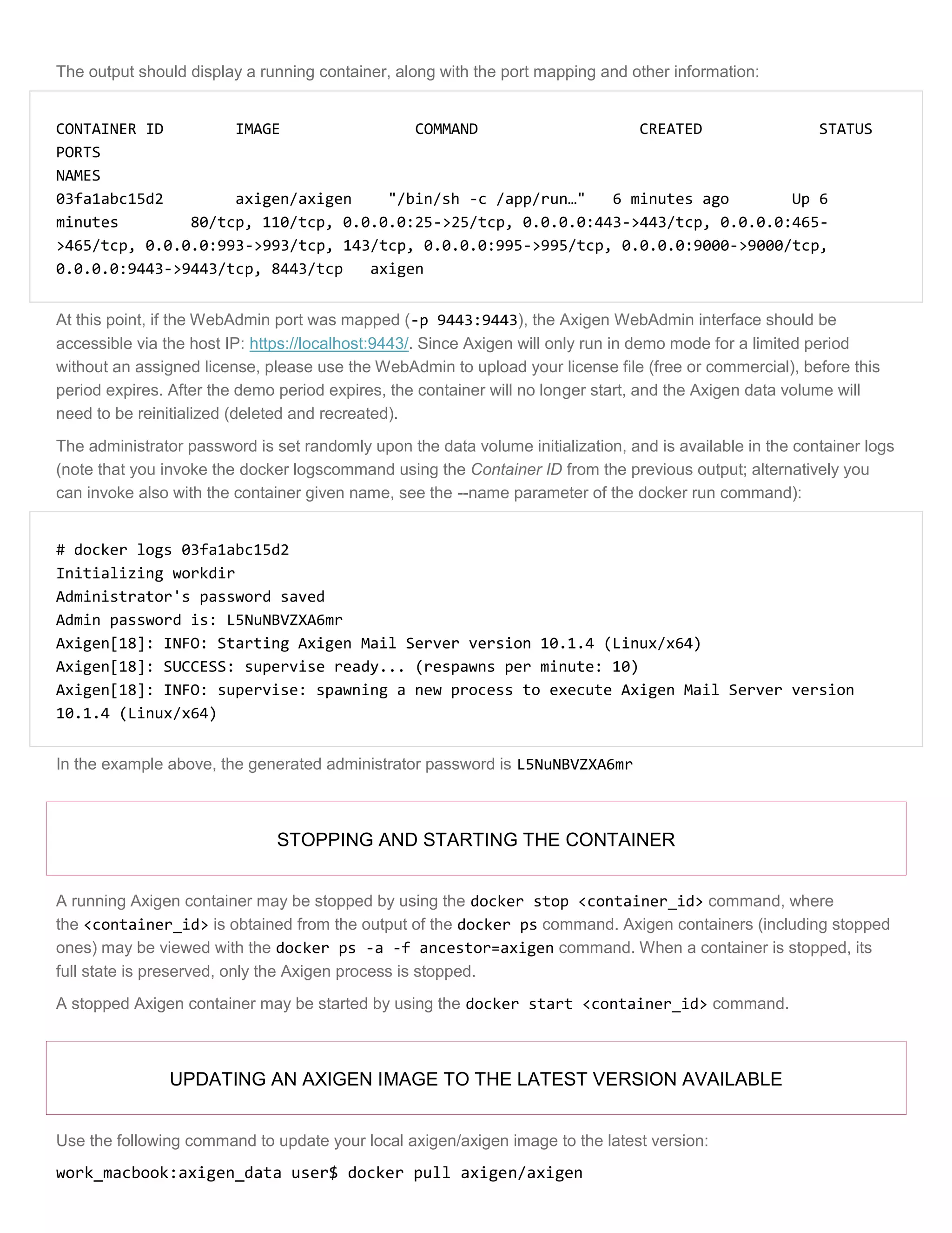 Axigen on docker | PDF