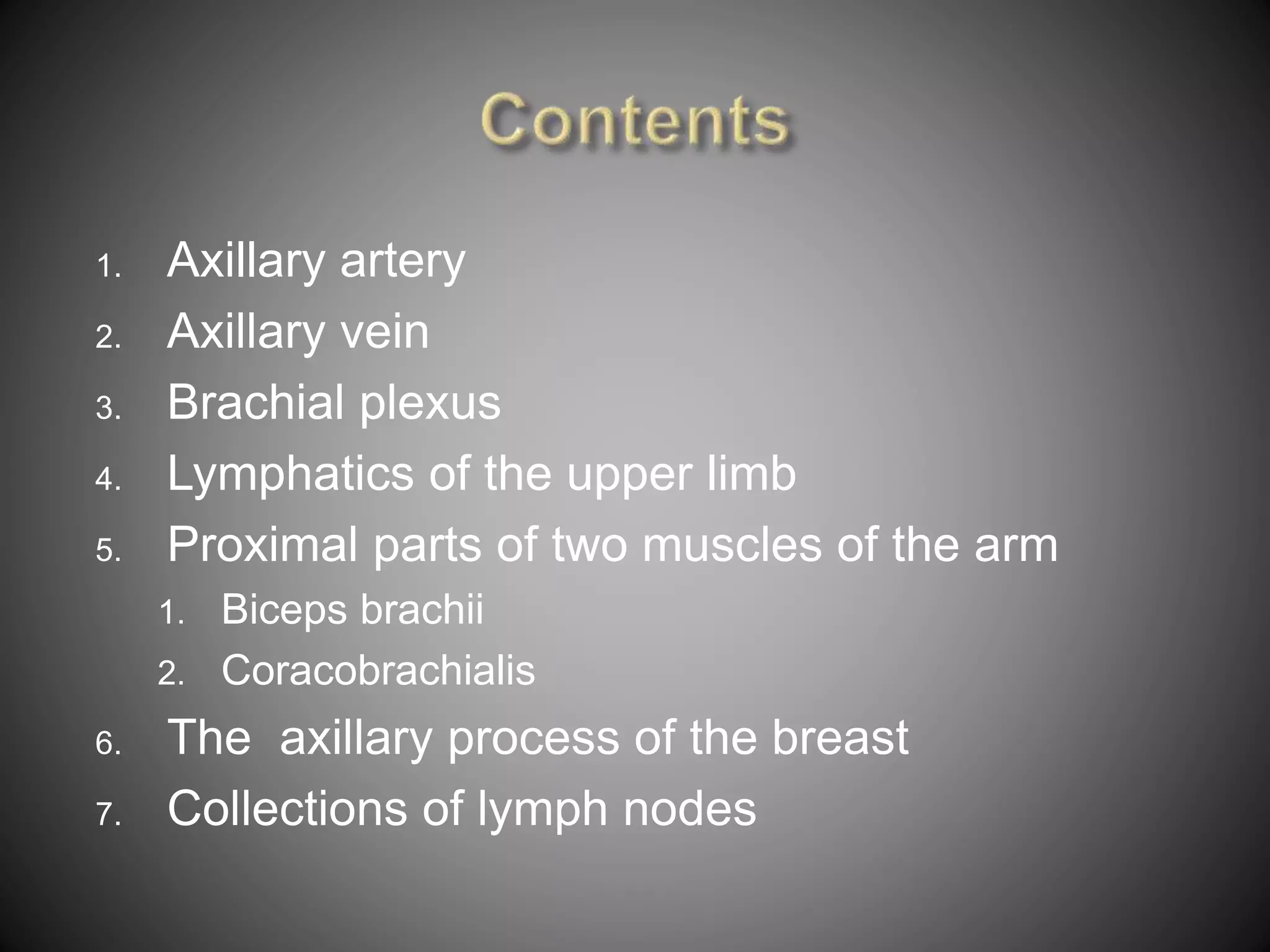 Anatomy of Axilla | PPTX