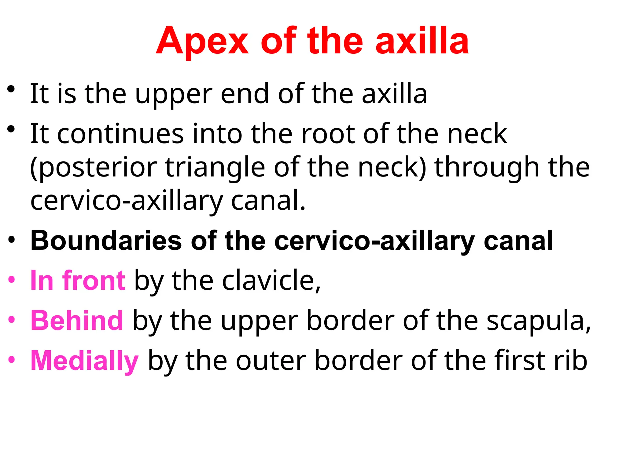 Axilla and its content with clinical applications | PPTX