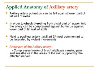 Axillary artery and axillary vein | PPT