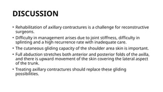 AXILLARY CONTRACTURES.pptx TRAPEZFLAP PLASTY | PPT