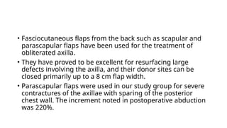 AXILLARY CONTRACTURES.pptx TRAPEZFLAP PLASTY | PPT