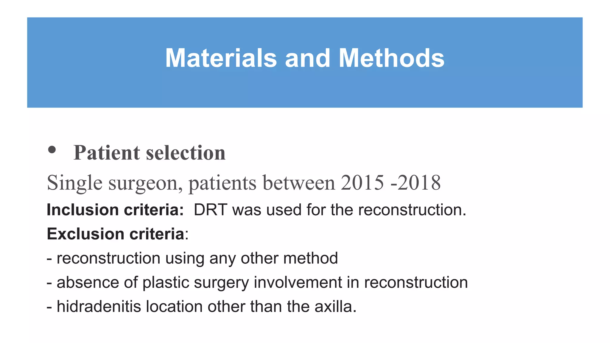 Axillary Hidradenitis Reconstruction Using a Dermal Regeneration ...