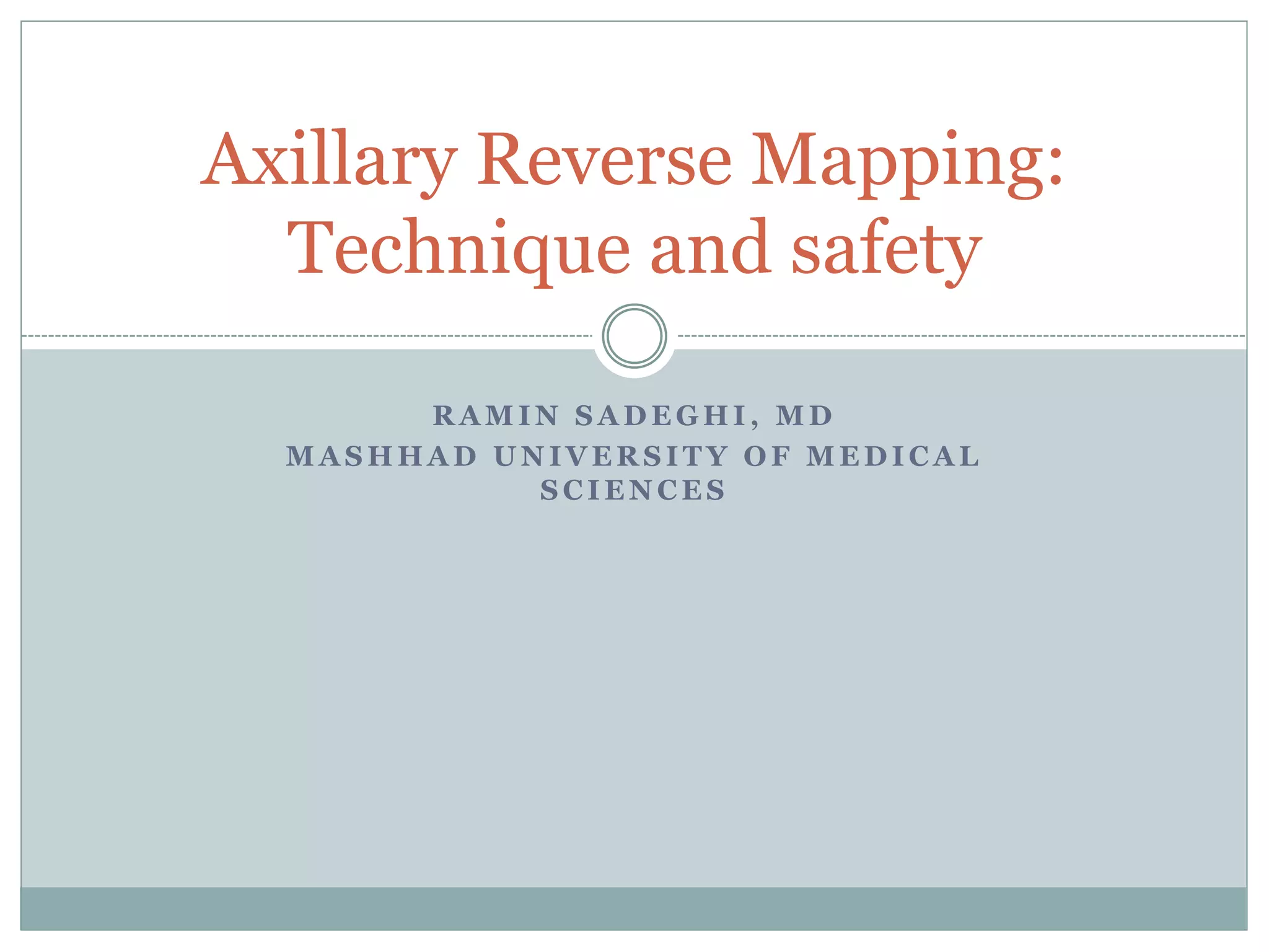 Axillary reverse mapping | PPTX