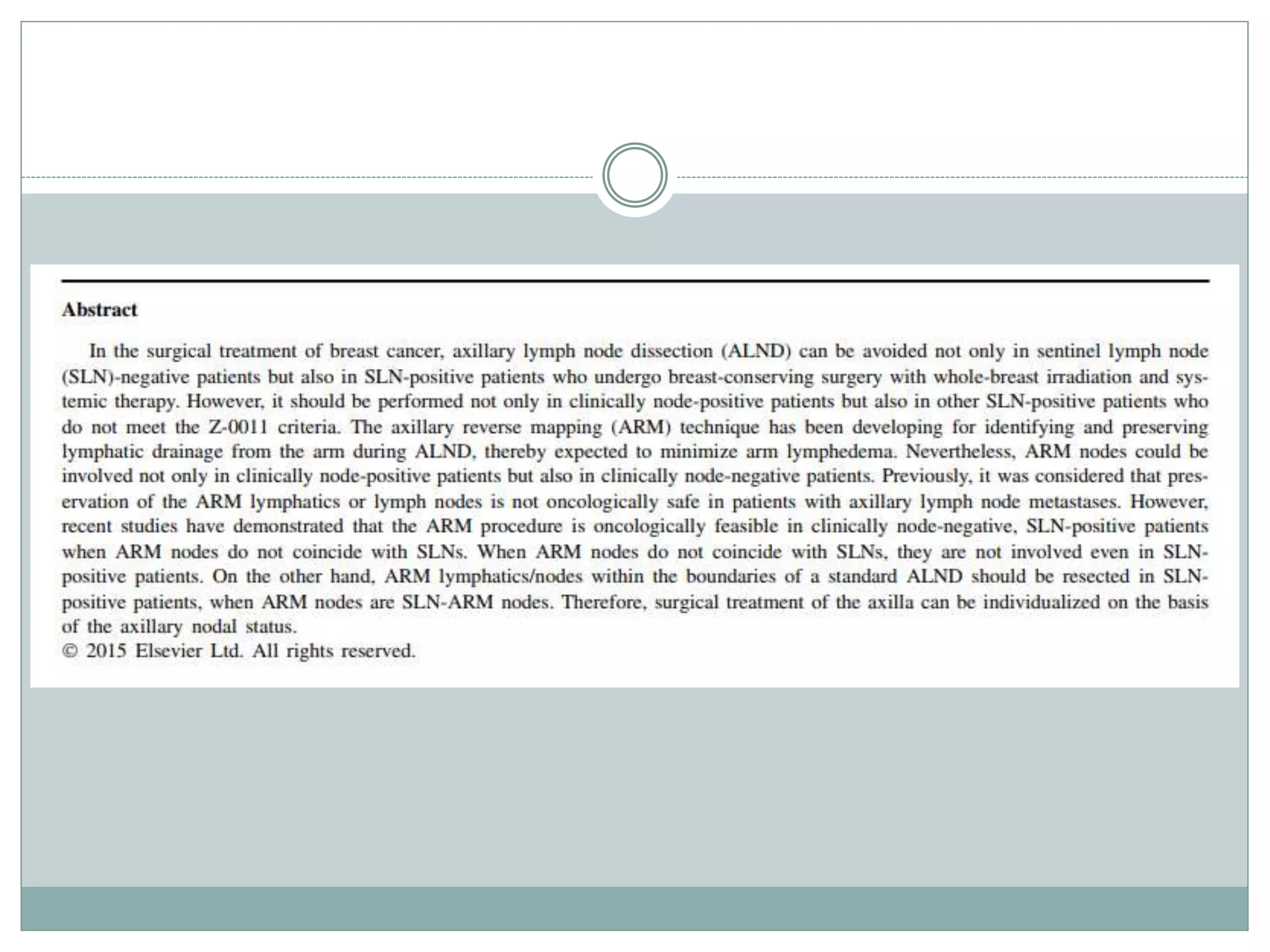 Axillary reverse mapping | PPTX