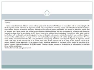 Axillary reverse mapping | PPTX