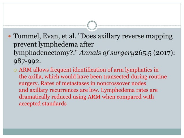 Axillary reverse mapping | PPTX | Cancer | Diseases and Conditions