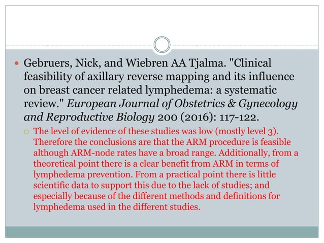 Axillary reverse mapping | PPTX | Cancer | Diseases and Conditions