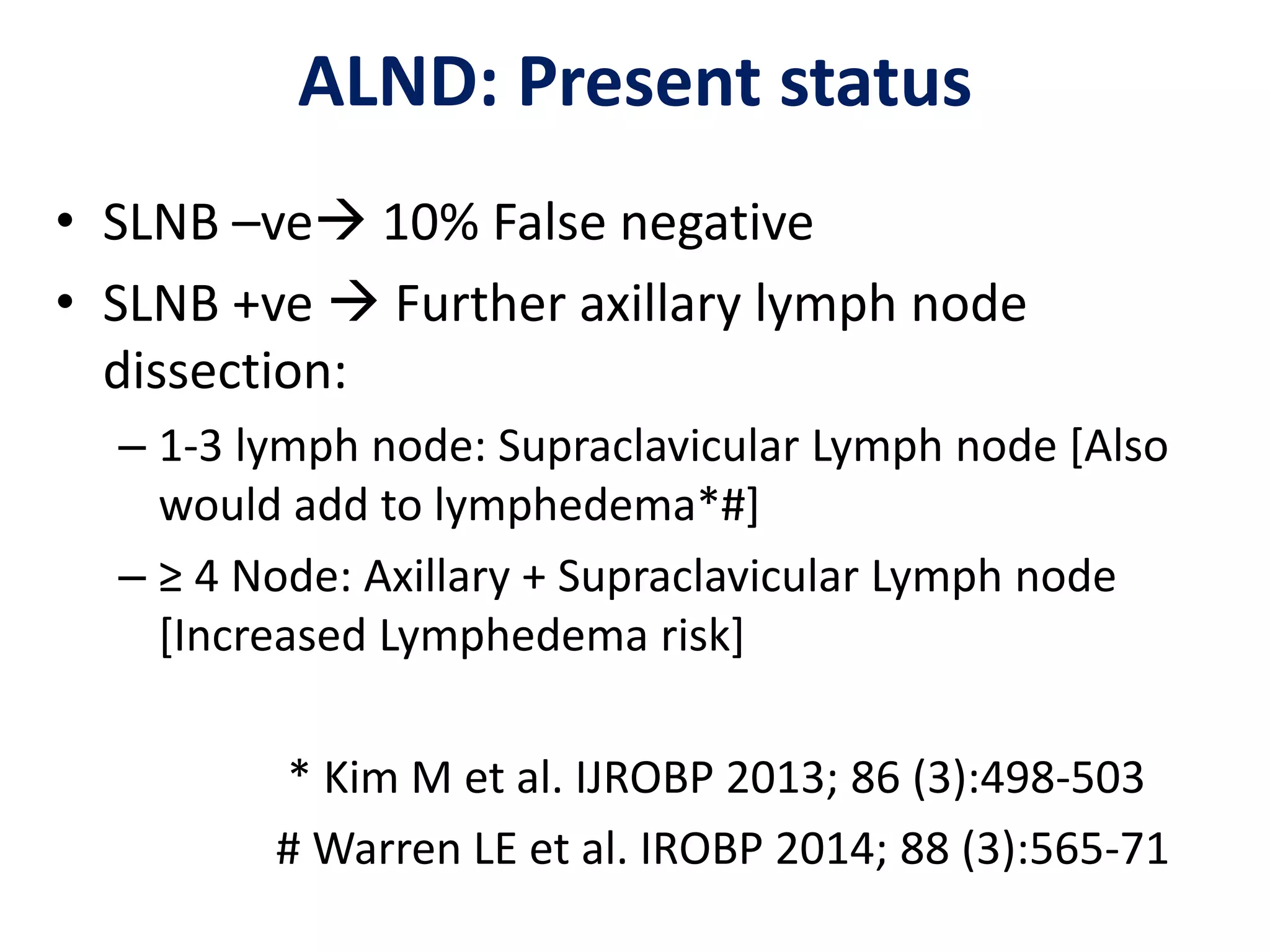 Axillary radiotherapy versus axillary surgery in breast cancer | PPTX