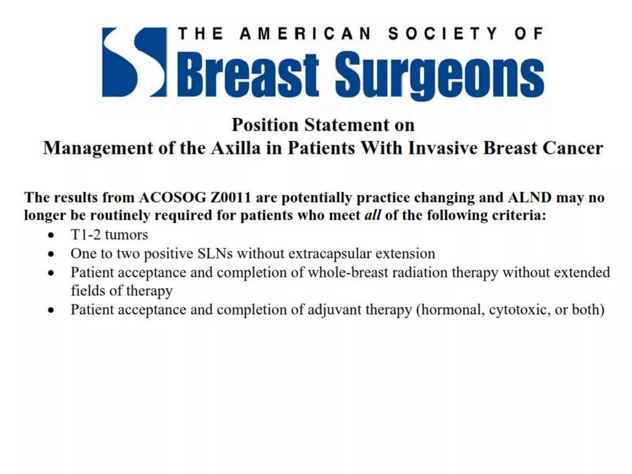 Axillary radiotherapy versus axillary surgery in breast cancer | PPTX