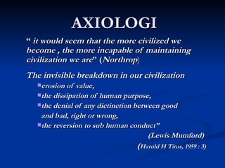 Axiologi | PPT