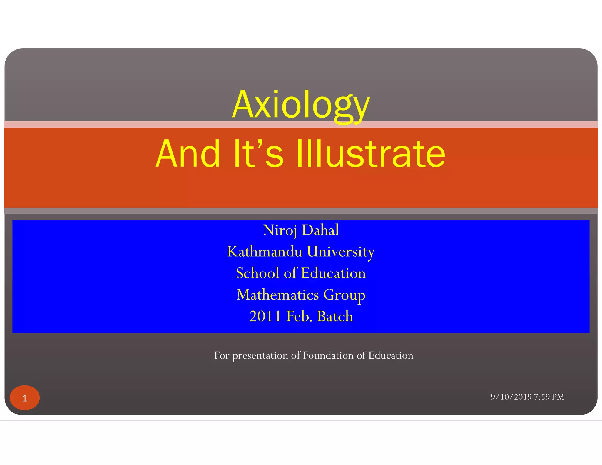 Axiology and it's Illustrate | PDF