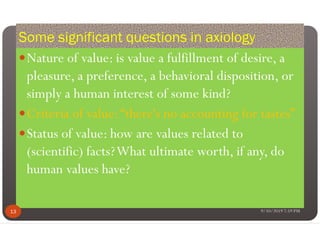 Axiology and it's Illustrate | PDF