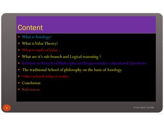 Axiology and it's Illustrate | PDF