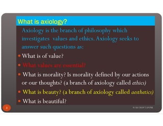 Axiology and it's Illustrate | PDF