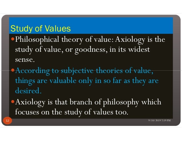 Axiology and it's Illustrate