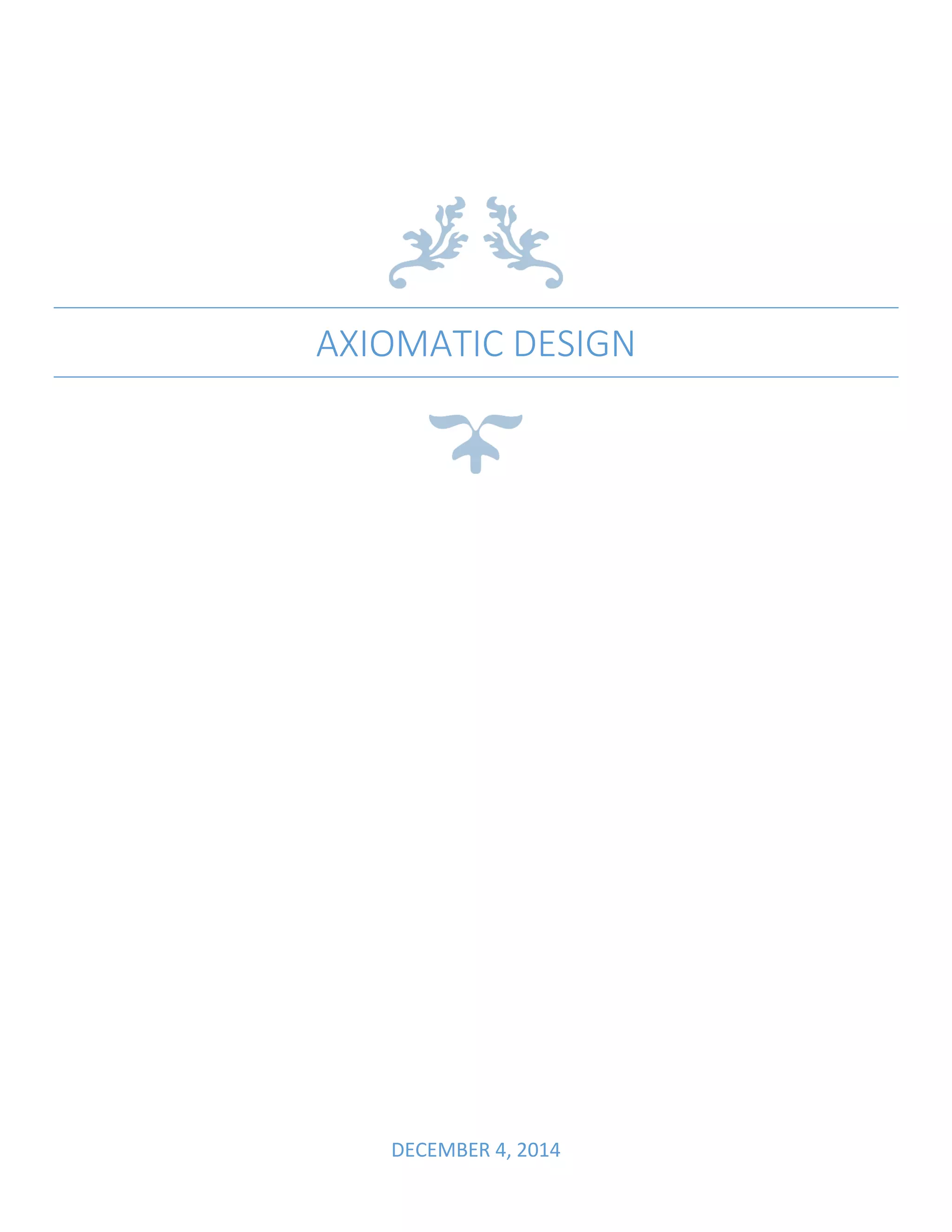 Axiomatic Design Pdf Pdf