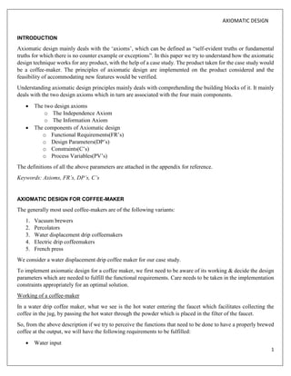 Axiomatic design-pdf | PDF