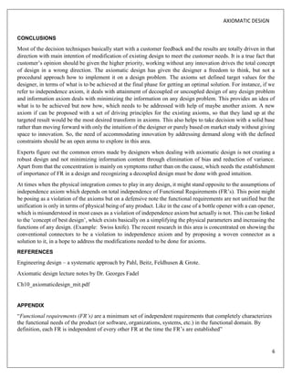 Axiomatic design-pdf | PDF