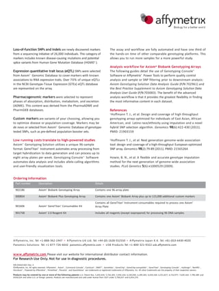 Axiom® Biobank Genotyping Arrays | PDF