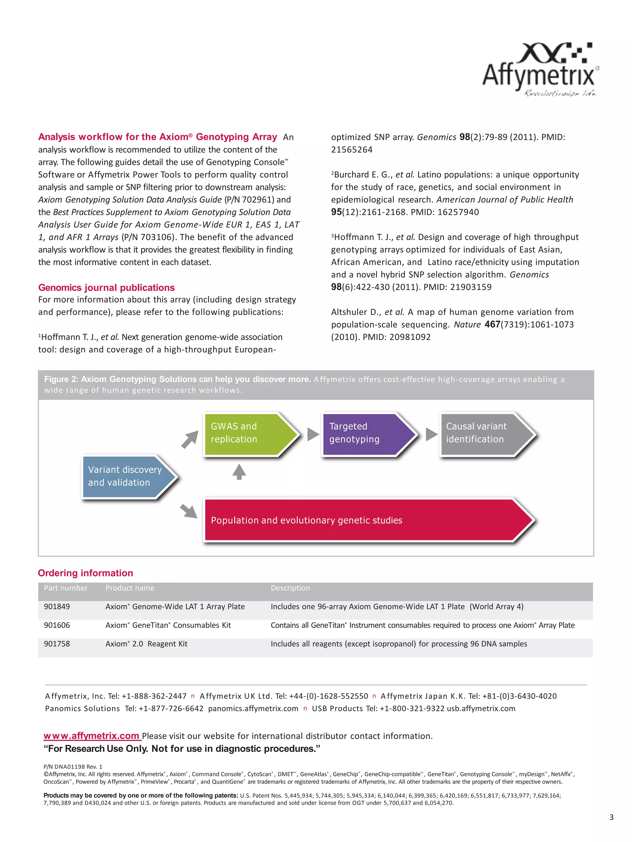 Axiom® Genome-Wide LAT 1 Array World Array 4 | PPTX