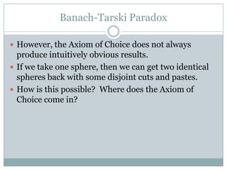 Axiom of choice presentation | PPTX