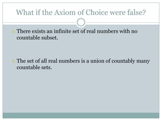 Axiom of choice presentation | PPTX