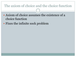 Axiom of choice presentation | PPTX