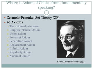 Axiom of choice presentation | PPTX