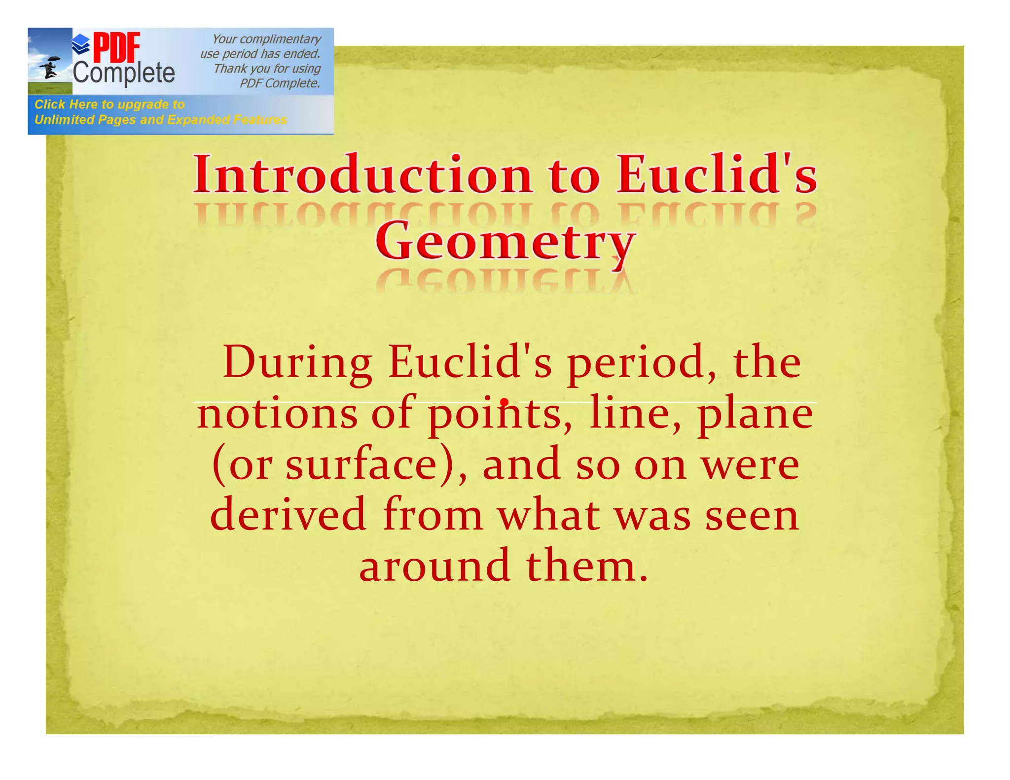 Axioms and postulates (Euclidean geometry) | PDF