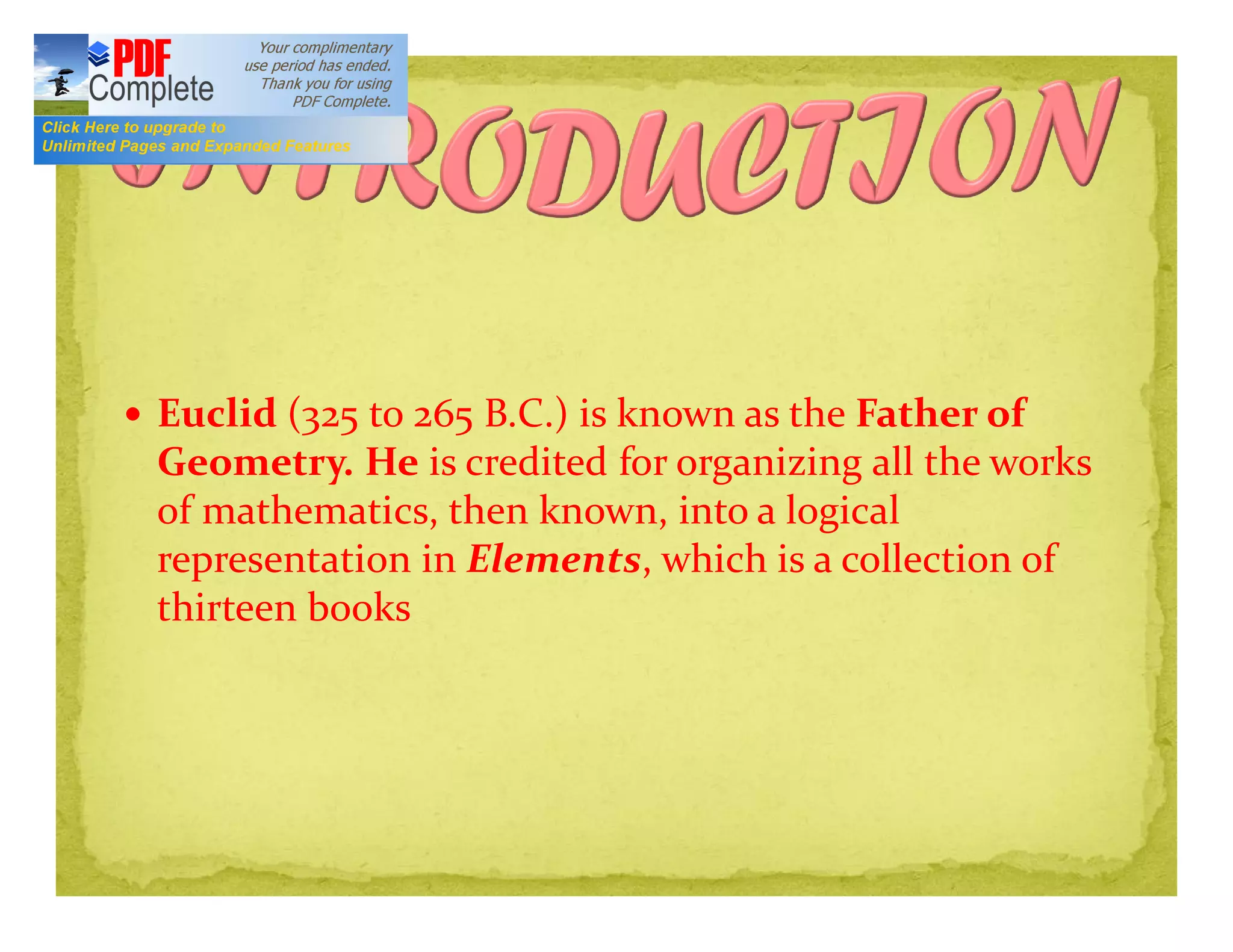 Axioms and postulates (Euclidean geometry) | PDF