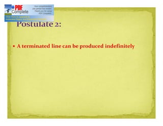 Axioms and postulates (Euclidean geometry) | PDF