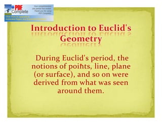 Euclid Geometry Axioms