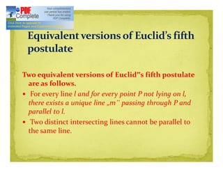 Euclid Five Postulates Of