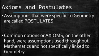 Axioms and Postulates.pptx | Physics | Science
