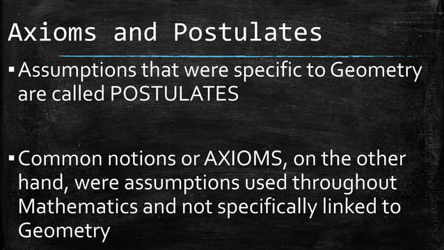 Axioms and Postulates.pptx | Physics | Science
