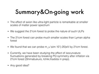 Axion dark matter and 21cm line signal | PPT